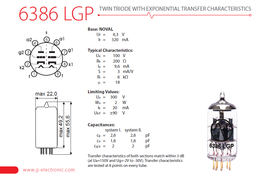 JJ Electronic - 6386LGP - gold